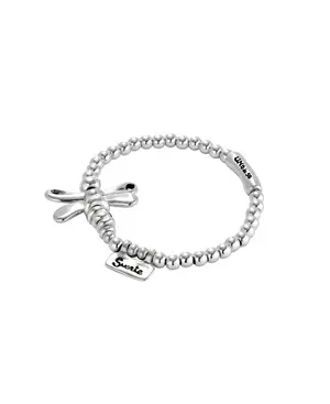 UNODE50 Elastic Bracelet With Sterling Plated Dragonfly