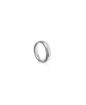 UNODE50 Sterling Plated Geometric Ring - Silver