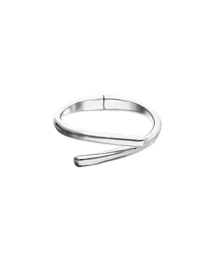 UNODE50 Sterling -plated Bracelet In The Shape Of Crossed Tubes - Silver