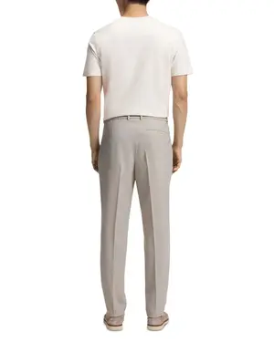 BOSS Perin Wool Tapered Fit Pants - Light Beige
