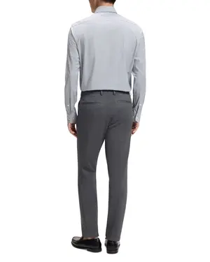 BOSS Genius Slim Fit Textured Pants - Open Blue