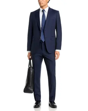 BOSS Huge Stripe Wool Slim Fit Suit