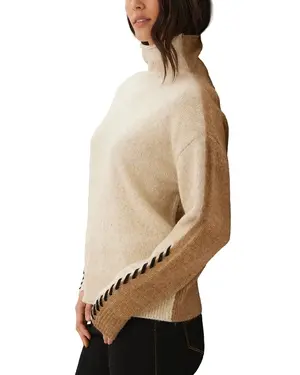 Karen Kane Whipstitched Colorblocked Sweater