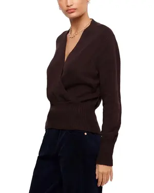 Karen Kane Faux Wrap Bishop Sleeve Sweater