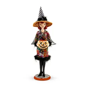 MACKENZIE-CHILDS Glamoura Fabric Witch With Pumpkin - Multi