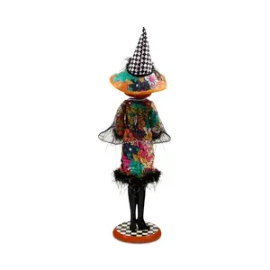 MACKENZIE-CHILDS Glamoura Fabric Witch With Pumpkin