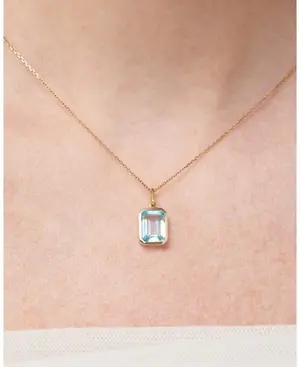 ANA LUISA Solid Yellow Gold Spritz Necklace - Blue