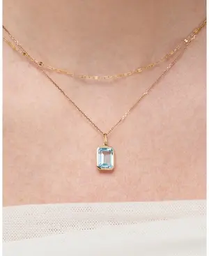 ANA LUISA Solid Yellow Gold Spritz Necklace - Blue