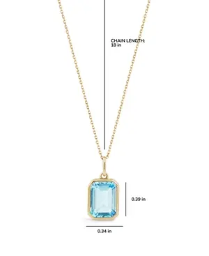 ANA LUISA Solid Yellow Gold Spritz Necklace - Blue