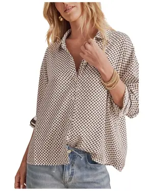 Splendid Clara Printed Button Down Shirt
