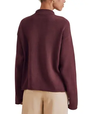 Splendid Elsie Roll Neck Sweater - Merlot