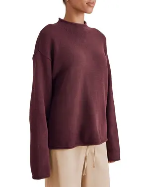 Splendid Elsie Roll Neck Sweater - Merlot