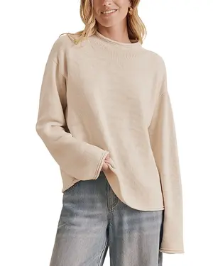 Splendid Elsie Roll Neck Sweater - Wheat Heather