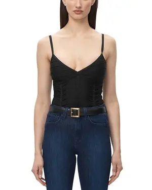 Herve Leger Herve Leger The Laura V Neck Bandage Top Black