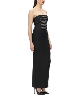Herve Leger Metallic Keyla Strapless Gown