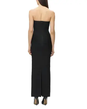 Herve Leger Metallic Keyla Strapless Gown