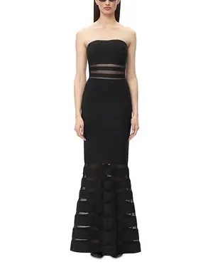 Herve Leger The Kate Sheer Inset Bandage Gown