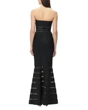 Herve Leger The Kate Sheer Inset Bandage Gown