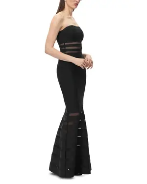 Herve Leger The Kate Sheer Inset Bandage Gown