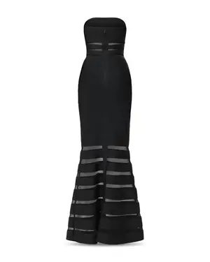 Herve Leger The Kate Sheer Inset Bandage Gown