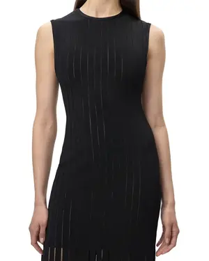 Herve Leger Alyssa Fringe Hem Gown