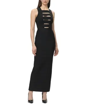 Herve Leger Bailey Cutout Bandage Gown - Black