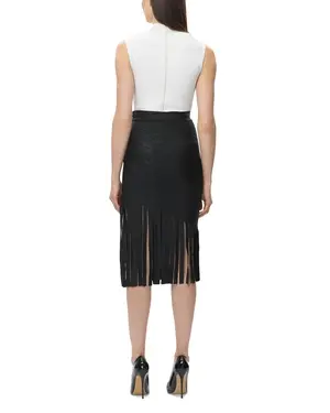 Herve Leger The Janet Turtleneck Knit Top - Alabaster