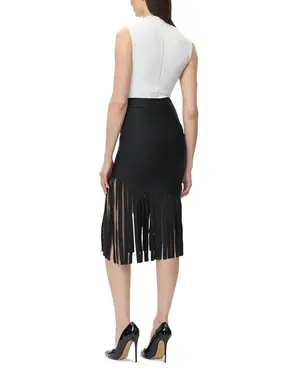Herve Leger The Janet Turtleneck Knit Top - Alabaster