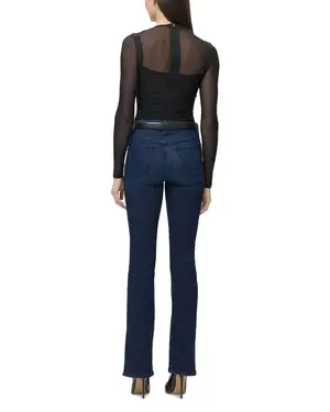 Herve Leger The Sabrina Illusion Mesh Top - Black