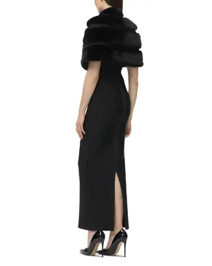 Herve Leger The Victoria Faux Fur Cape