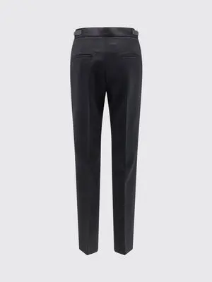 Max Mara Acino Slim Fit Stretch Wool Trousers - Black