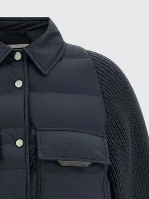 Brunello Cucinelli Short Quilted Down Jacket - Blue