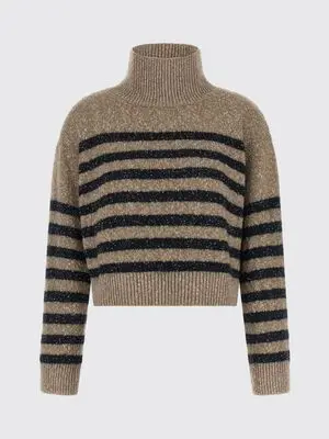 Brunello Cucinelli Striped Turtleneck Sweater