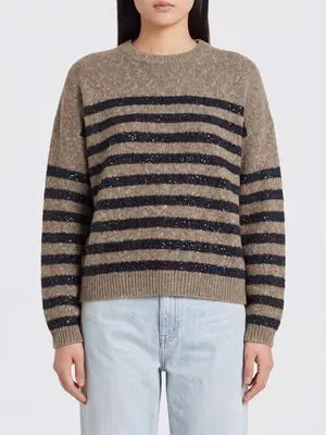 Brunello Cucinelli Striped Crew Neck Pullover