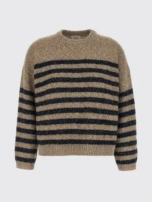 Brunello Cucinelli Striped Crew Neck Pullover