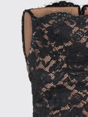 SELF-PORTRAIT Lace And Satin Bubble Hem Dress