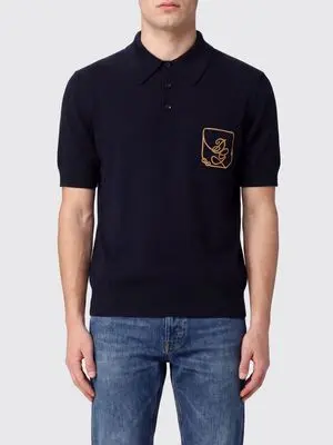 Dolce & Gabbana Embroidered Logo Virgin Wool Knit Polo Shirt
