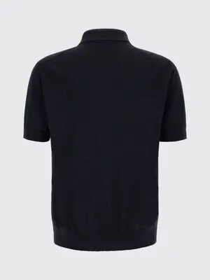 Dolce & Gabbana Embroidered Logo Virgin Wool Knit Polo Shirt