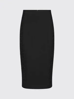 ROTATE BY BIRGER CHRISTENSEN High-waisted Lace Insert Pencil Midi Skirt