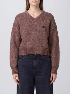 ROTATE BY BIRGER CHRISTENSEN V-neck Cropped Sweater