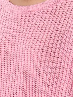 American Vintage Relaxed Fit Crewneck Wool Blend Jumper - Pink