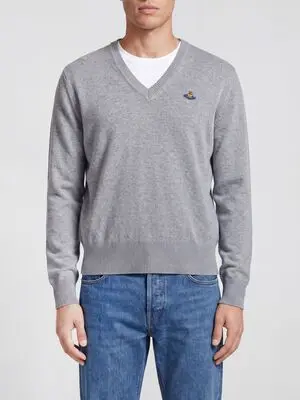 VIVIENNE WESTWOOD V-neck Pullover - Grey