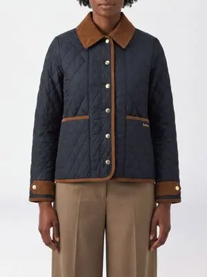 Barbour Quilted Waxed Cotton Shirt Jacket - Blue