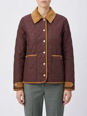 Barbour Quilted Waxed Cotton Shirt Jacket With Velvet Collar