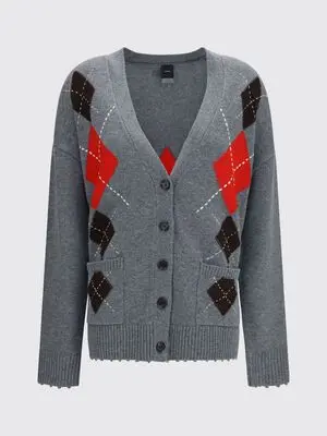 Pinko Argyle Knit Cardigan
