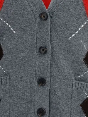 Pinko Argyle Knit Cardigan