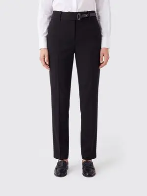 Sportmax Mid-rise Skinny Fit Crêpe Trousers With Hem Slits
