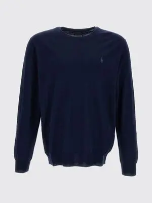 Polo Ralph Lauren Crewneck Cotton Jumper With Contrast Pony Logo Embroidery