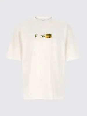 Off-White Cotton T-shirt With Arrow Logo Print On The Back