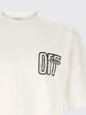 Off-White Cotton T-shirt With Contrast Arrow Logo On The Back